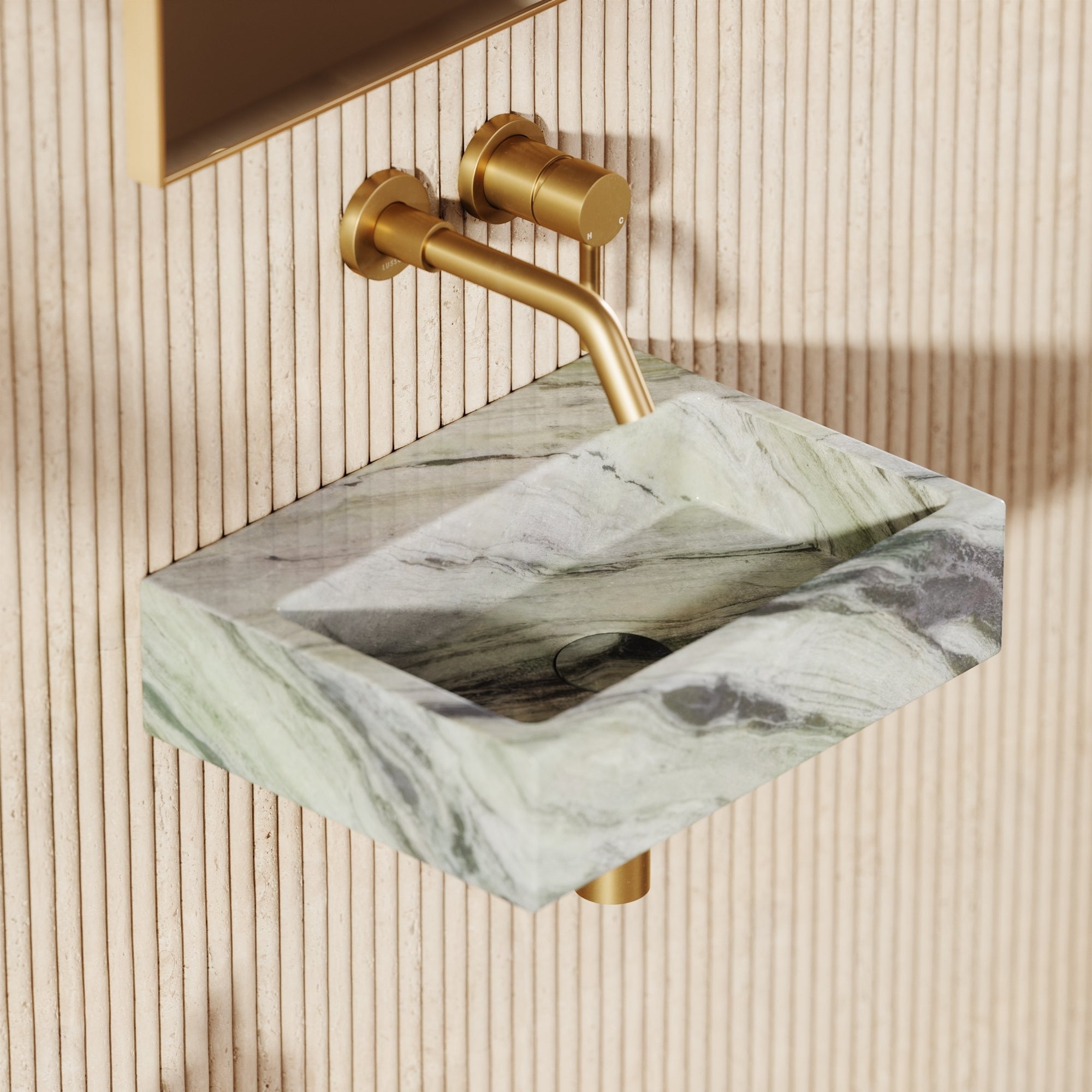 Via Jade Green Wall Hung Basin 400mm - LUSSO